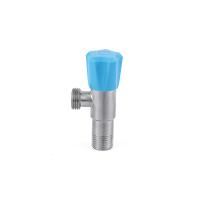 China Blue Brushed SS Angle Valve With Plastic Handle HPB 57-3 for sale