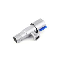 China Quarter Turn SS304 Brushed Angle Valve 3 8 130g One Piece Body Construction for sale