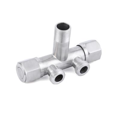 China OEM SUS304 Dual Outlet Angle Stop 1/2