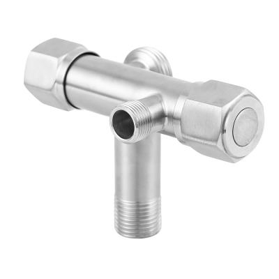 China Toilet Heater 2 Way Angle Valve Safety Brushed 130g SUS 304 for sale