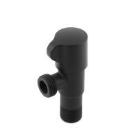 China 200 PSI SUS304 Matte Black Angle Stop Valve Potable Water Hydronic Heating for sale