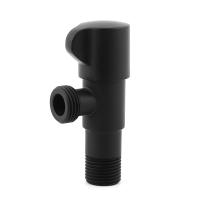 China 200 PSI SUS304 Matte Black Angle Stop Valve Potable Water Hydronic Heating for sale