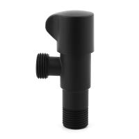 China 200 PSI SUS304 Matte Black Angle Stop Valve Potable Water Hydronic Heating for sale