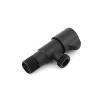 China 200 PSI SUS304 Matte Black Angle Stop Valve Potable Water Hydronic Heating for sale