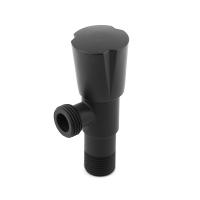 China Heavy Duty SS304 Brushed Angle Valve Black 1/2