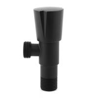 China Heavy Duty SS304 Brushed Angle Valve Black 1/2