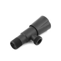 China Heavy Duty SS304 Brushed Angle Valve Black 1/2