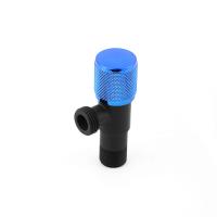 China 125 PSI Multi Turn Matte Black Angle Stop Valve Brass Stem 1/2