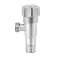 China OEM SS201 Brushed Angle Valve Shut Off Angle Stop For Toilets Sink for sale
