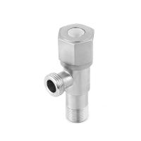 China Plumbing Fixture SS201 Brushed Angle Valve For Kitchen 195g 1/2