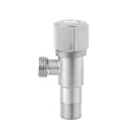 China Plumbing Fixture SS201 Brushed Angle Valve For Kitchen 195g 1/2
