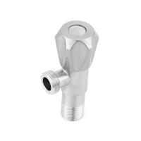 China 1/2x1/2 SS201 Brushed Angle Valve With Metal Handle Hydronic Heating for sale
