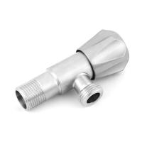 China 1/2x1/2 SS201 Brushed Angle Valve With Metal Handle Hydronic Heating for sale