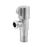 China Brushed 201 SS Angle Valve 195g For Washroom Lavatory 10*5.5*3.5 for sale