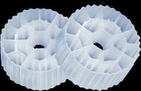 China PE Plastic Circle MBBR Filter Media 25mm for Wastewater Treatment Bio Carrier for sale