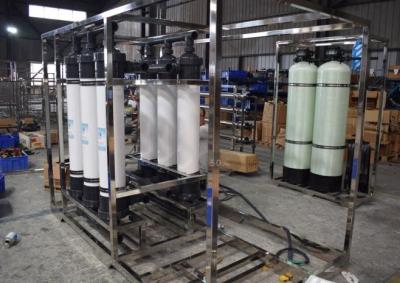 China Industrial UF Water Treatment Plant PLC Inverter Control 220V 380V Carbon Steel Membrane System for sale