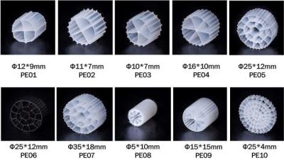 China PE Plastic Circle MBBR Filter Media 25mm for Wastewater Treatment Bio Carrier for sale