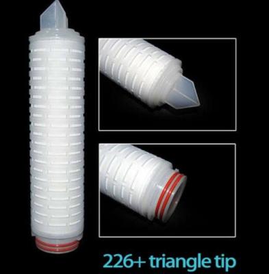 China PP Pleated Filter Cartridge 10 Inch 20 Inch 0.2-20 Micron Water Purifier Replacement RO Membrane Prefilter for sale
