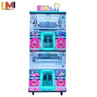 China Wholesale Custom Logo Mini Claw Crane Machine 4-Player Vending Arcade Game with Light Plush Toy Gift Claw Vending Doll Machine for sale