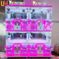 China Wholesale Custom Logo Mini Claw Crane Machine 4-Player Vending Arcade Game with Light Plush Toy Gift Claw Vending Doll Machine for sale