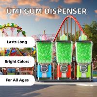 China UMI Colorful  Bubble Gum Candy Dispenser Mini Square Pinball Machine Toy Metal Coin Pusher Tabletop Gumball Dispenser for sale