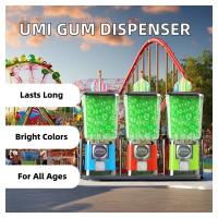 China UMI Mini Square Pinball Machine Toy Colorful Bubble Gum Candy Dispenser for Coin Pusher Tabletop Gumball Dispenser for sale