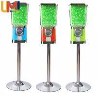 China UMI Mini Square Pinball Machine Toy Colorful Bubble Gum Candy Dispenser for Coin Pusher Tabletop Gumball Dispenser for sale