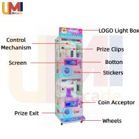 China Customizable 2 Layer Small Gift Machine MINI Claw Clip Prize Vending Machine Arcade for sale