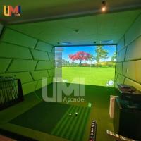 China High-Precision Indoor Golf Simulators Interactive Projection Golf Simulator System Immersive Virtual Courses with Ball Tracking for sale
