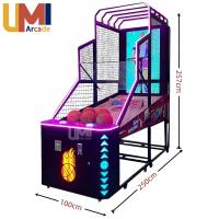 China Coin Operated Basketball Arcade Game 55 Inches HD Display Interactive Adult Basketball Shoot Machine 1 Year Warranty/guarantee for sale