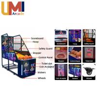 China Low Price Basketball Hoop Machine Coin Operated Basketball Arcade Games Machine Foldable Street Basketball for sale