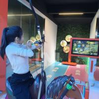 China Children's Indoor Horseback Riding Archery Shooting Simulator Coin-Operated Equipment Fun Playground Game for sale