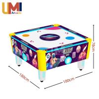 China Air Hockey Table 4 Player Arcade Game Machine Ice Hockey Coin Operated Hockey Shooting Games for Kids and Adults Entertainment for sale