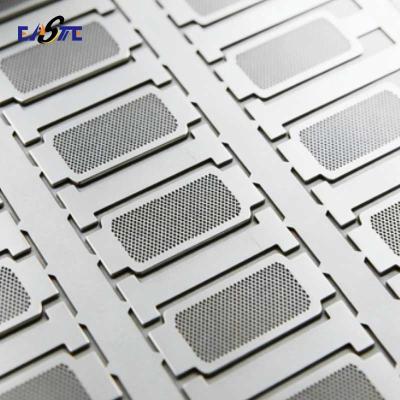 China Stainless Steel Etching Micro Hole Speaker Grilles for Mobile Phones with ±0.01mm Tolerance and 30-70% Open Area Ratio for sale
