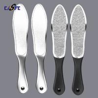 China Medical Grade Stainless Steel Foot File 150-200 Grit Etched Exfoliator for Salon Pedicure for sale
