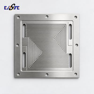 China Custom Etched Bipolar Plate Service Stainless Steel 316L Titanium Flow Field Plates For PEM Electrolyzer for sale