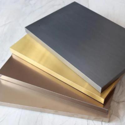 China 304 Colored Stainless Steel Sheet Brushed Polished Titanium Plating Rose Gold SS Sheet for sale