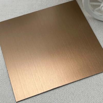 China Decorative No. 8 Gold Mirror Stainless Steel Sheet Laser Cuttable for sale