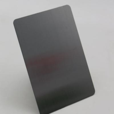 China 201 304 316L Black Brushed Stainless Steel Sheet PVD Black Coated Satin Finish for sale