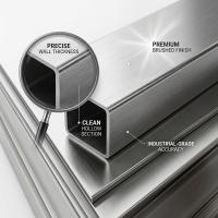 China 304 Stainless Steel Square Tube ASTM A554 40mm x 40mm x 2mm 6 Meter Length Brushed Finish for sale
