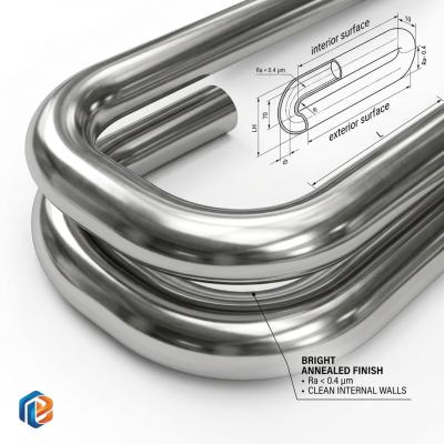 China 316L Stainless Steel Heat Exchanger Tube ASTM A249 25.4mm x 1.65mm 6 Meter Length Bright Annealed for sale