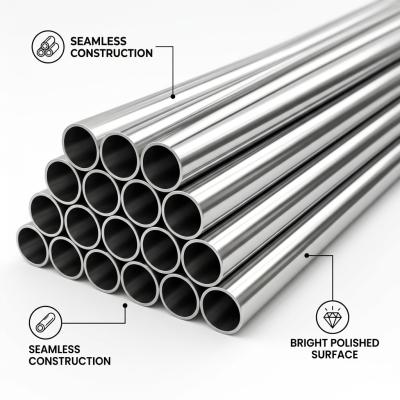 China 316L Stainless Steel Seamless Pipe ASTM A312 48.3mm x 3.68mm 6 Meter Length Annealed Pickled for sale