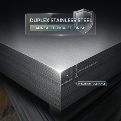 China 2507 Stainless Steel Duplex Pipe ASTM A790 219.1mm x 8.18mm 6 Meter Length Annealed Pickled for sale