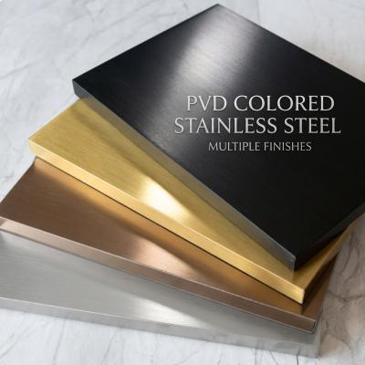 China 304 Black PVD Colored Stainless Steel Sheet 1.0mm No.4 Brushed Finish ASTM A240 Anti Fingerprint for sale