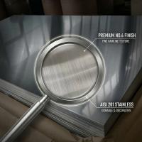 China 201 Brushed Stainless Steel Sheet No.4 Finish Hairline Texture 0.4mm-3.0mm Decorative for sale