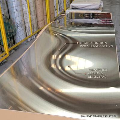 China 304 PVD Rose Gold Decorative Stainless Steel Sheet Mirror Finish Elegant Panel for sale