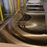 China 304 PVD Bronze Decorative Stainless Steel Sheet Mirror Finish Classic Tone Panel for sale
