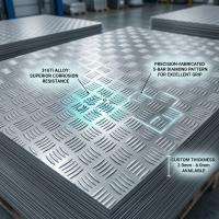 China 316Ti Stainless Steel Checker Plate Diamond Pattern Corrosion Resistant 2.0mm-6.0mm for sale