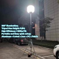 China 360° Illumination 60W 100W 120W 320W Glare-Free LED Light Balloon on Tripod for Construction Sites for sale