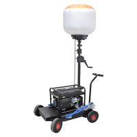 China Construction Size Balloons Construction Light Tower 80000lm 500W Diesel Generator Light Tower for sale